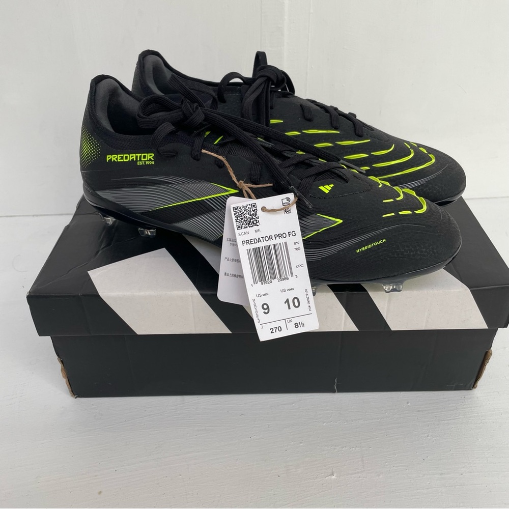 Adidas Predator Pro FG Black Lime Men's Soccer Cleats… - Gem